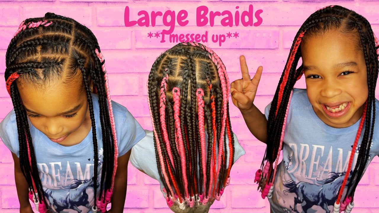 How To | Large Pink Braids - YouTube