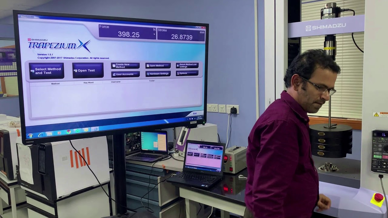 Load Cell Inspection Shimadzu Universal Testing Machine - YouTube