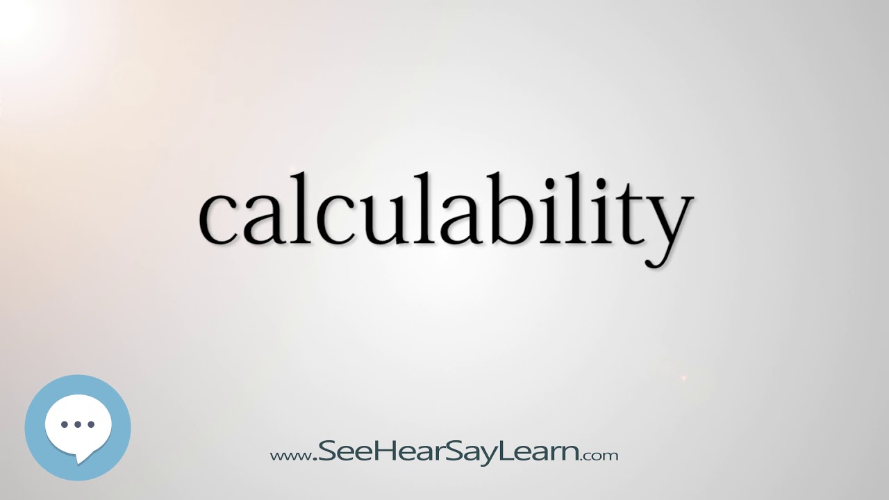 calculability - YouTube