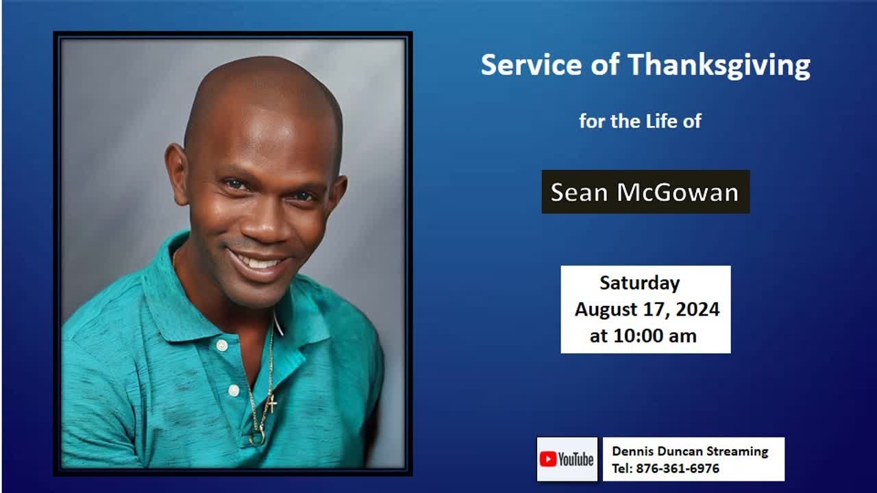 Service of Thanksgiving for the Life of Sean McGowan - YouTube
