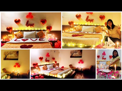 Anniversary Decoration Ideas at home\\ Surprise Decoration for Husband \\ Romantic Bedroom Decoration