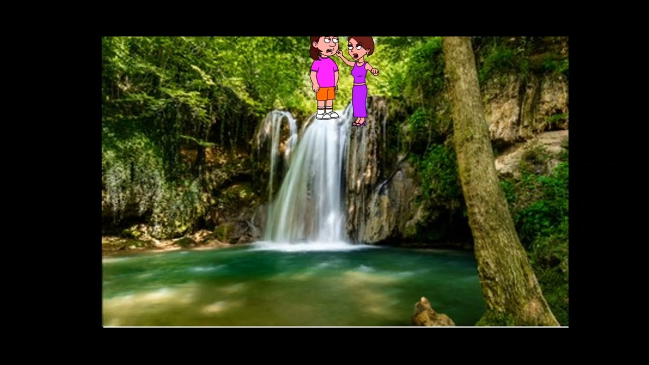 Dora throws her backpack down the water fall/grounded - YouTube