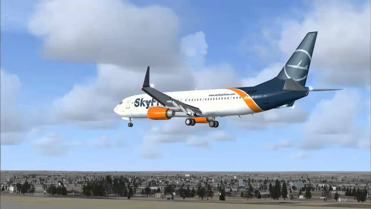 SkyFly Airlines landing at EBBR - YouTube