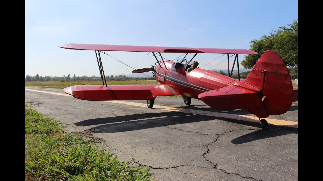 Giant Scale Boeing PT-17 Stearman Biplane with 5 Cylinder Radial Engine ...