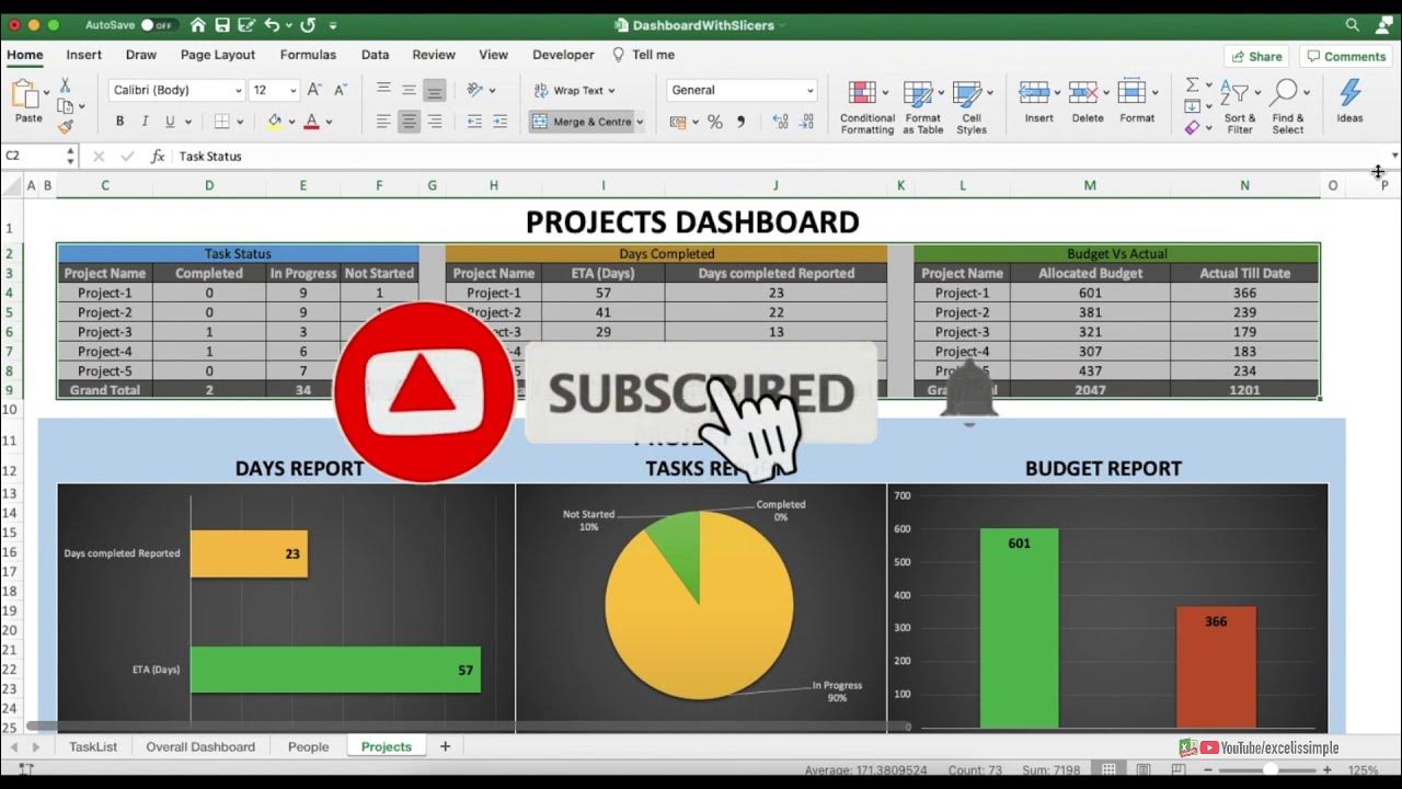 Design an interactive Excel dashboard using Pivot Table Slicers #ExcelDashboard # ...