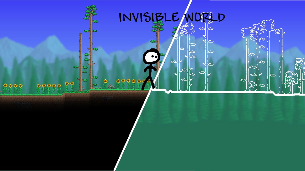 Terraria, But The Entire World is Invisible - YouTube