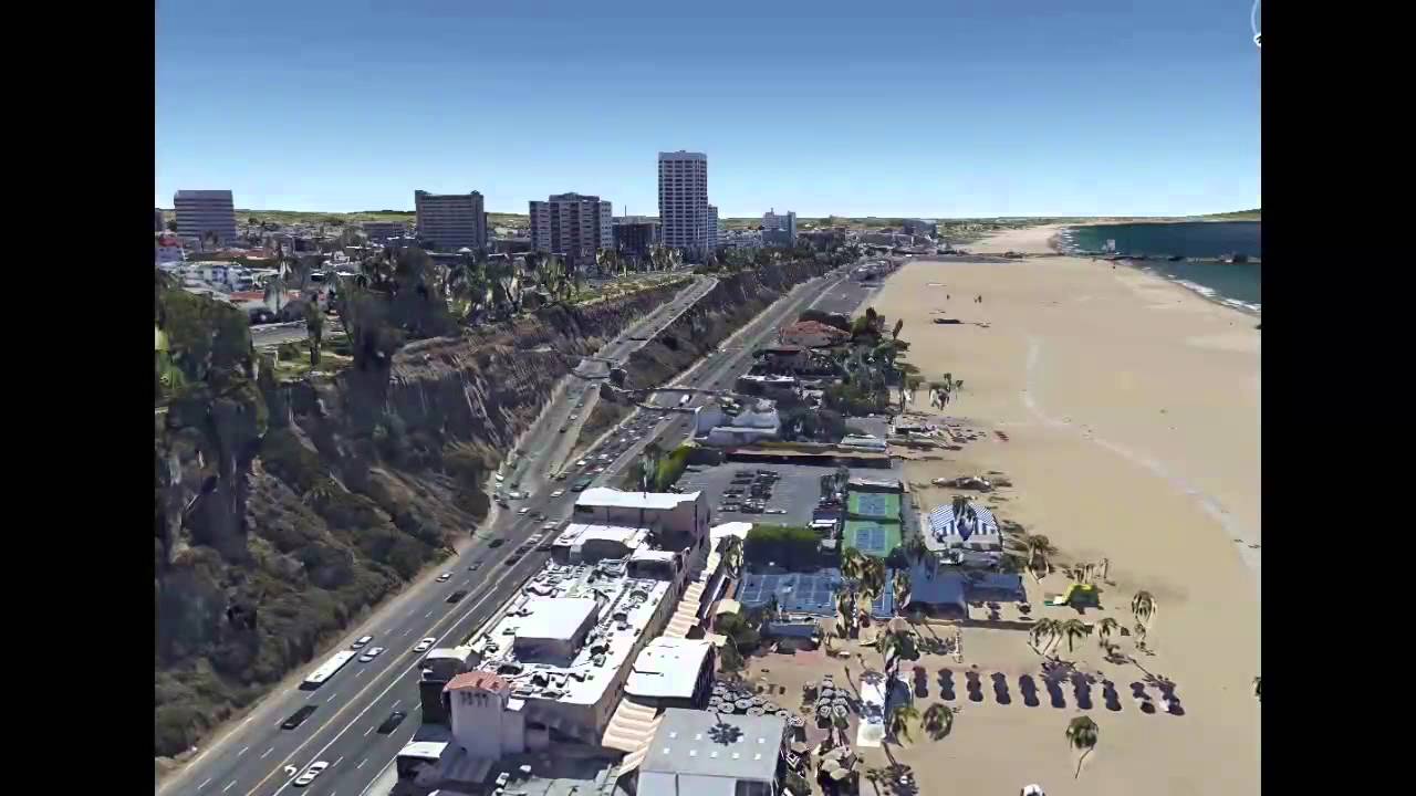 LA, Santa Monica, Venice Beach, Google Earth - YouTube