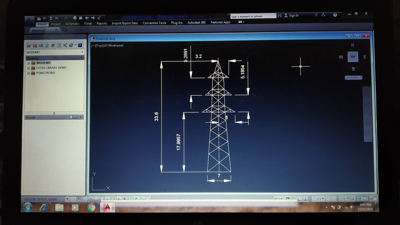 Make a Elelctrical steel Tower on computer // Electrical AutoCAD - YouTube
