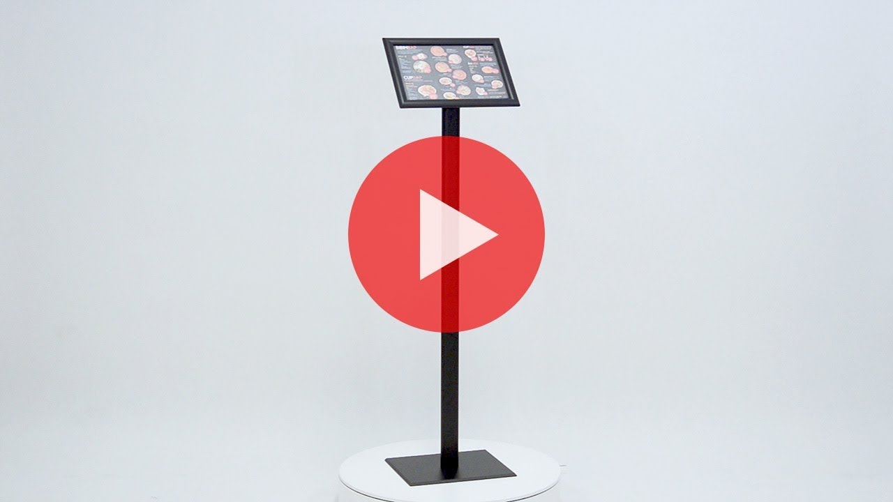 A4 Snap Frame Foyer Stands (SKU: DY07A4BK) - YouTube