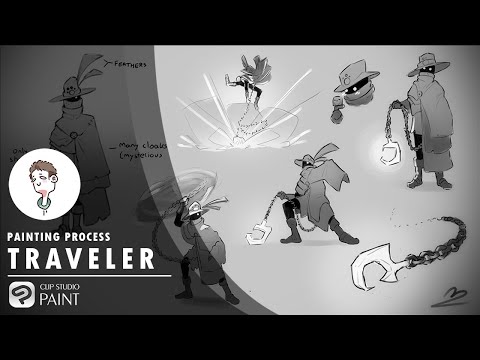 Painting Process - Traveler Concept Art - YouTube