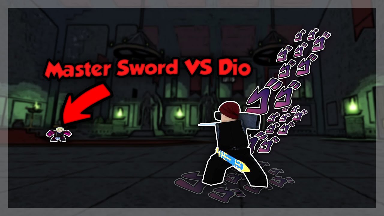 using the MASTER SWORD to kill DIO In This Roblox JoJo Game | World Of ...