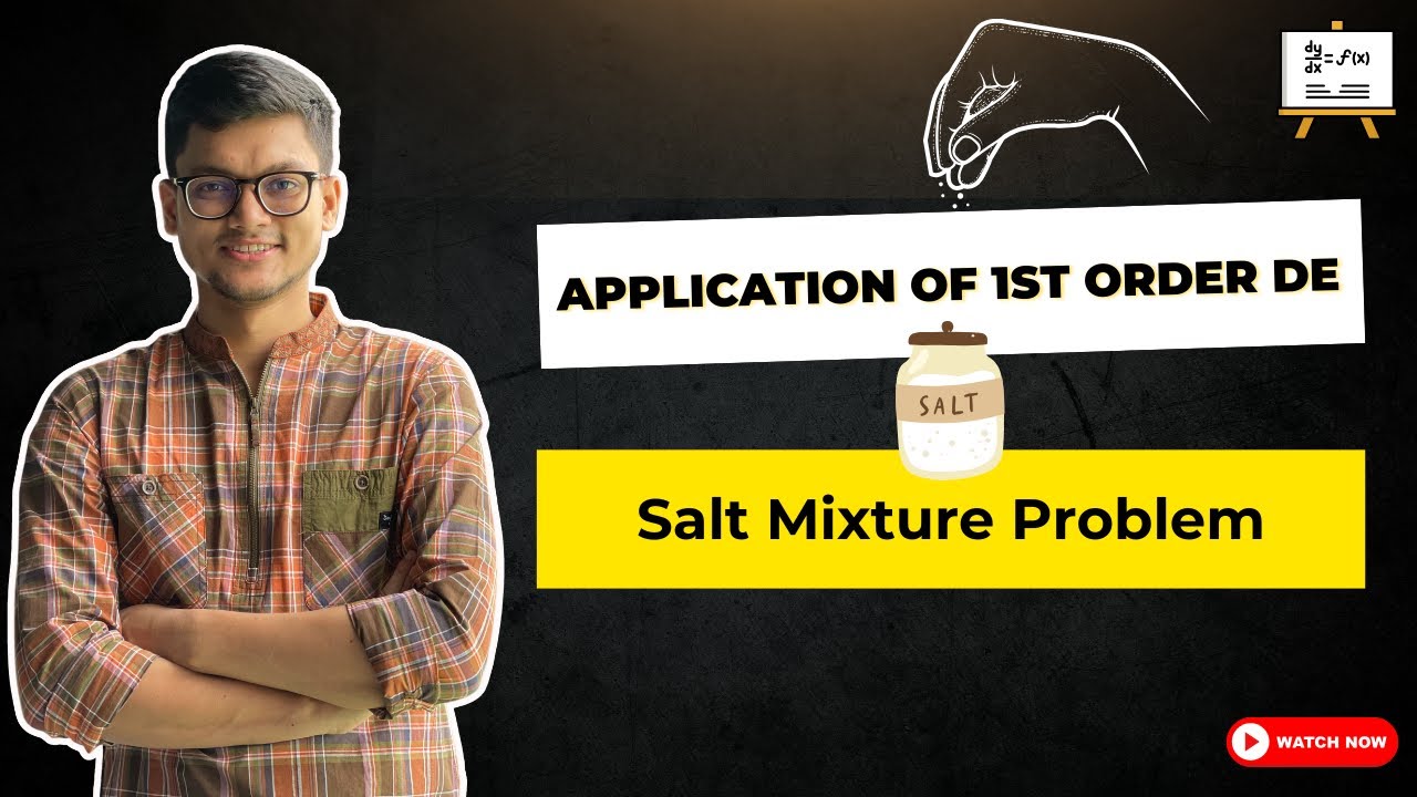 Application: Salt Mixture Problem | Ordinary Differential Equations ...