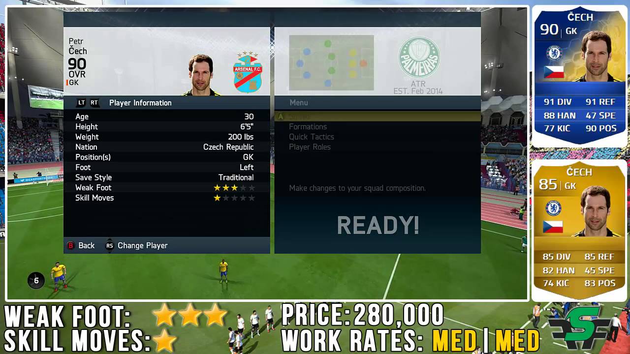 FIFA 14 TOTS Cech Review (90) w/ In Game Stats & Gameplay - YouTube