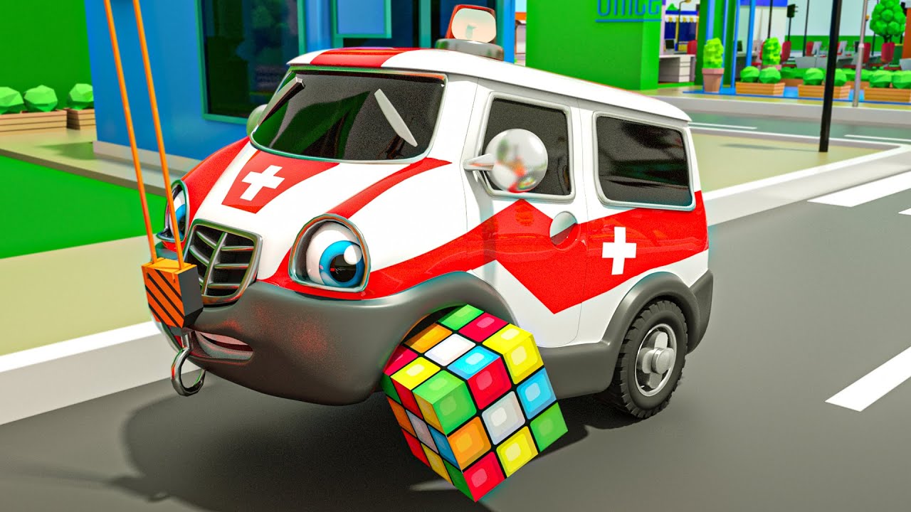 Wheels On the Bus song - Rubik's Cube shaped wheels - Baby Nursery ...