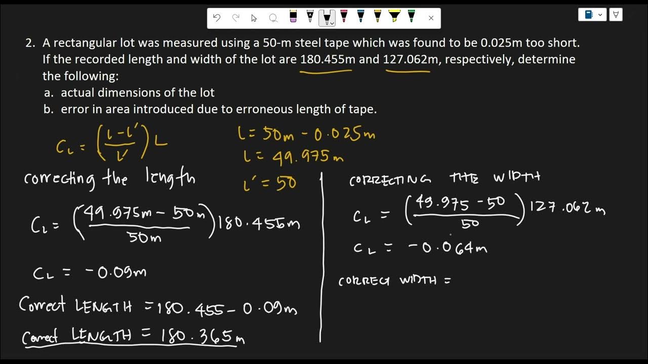 Taping Corrections - Incorrect Tape Length - Problem 2 - YouTube