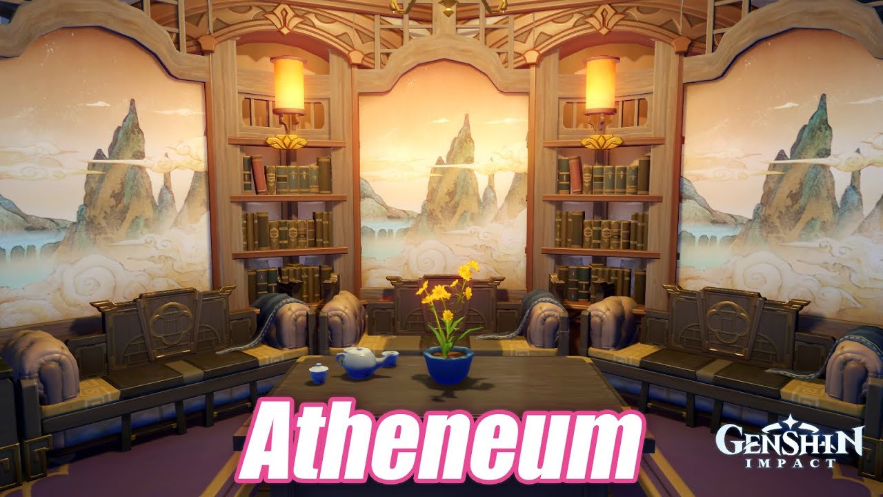 Atheneum | Lounge/Mini Library | Serenitea Pot - Genshin Impact - YouTube