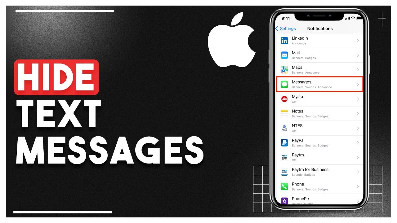 How To Hide Text Messages On IPhone YouTube How To Hide Text Messages On IPhone YouTube