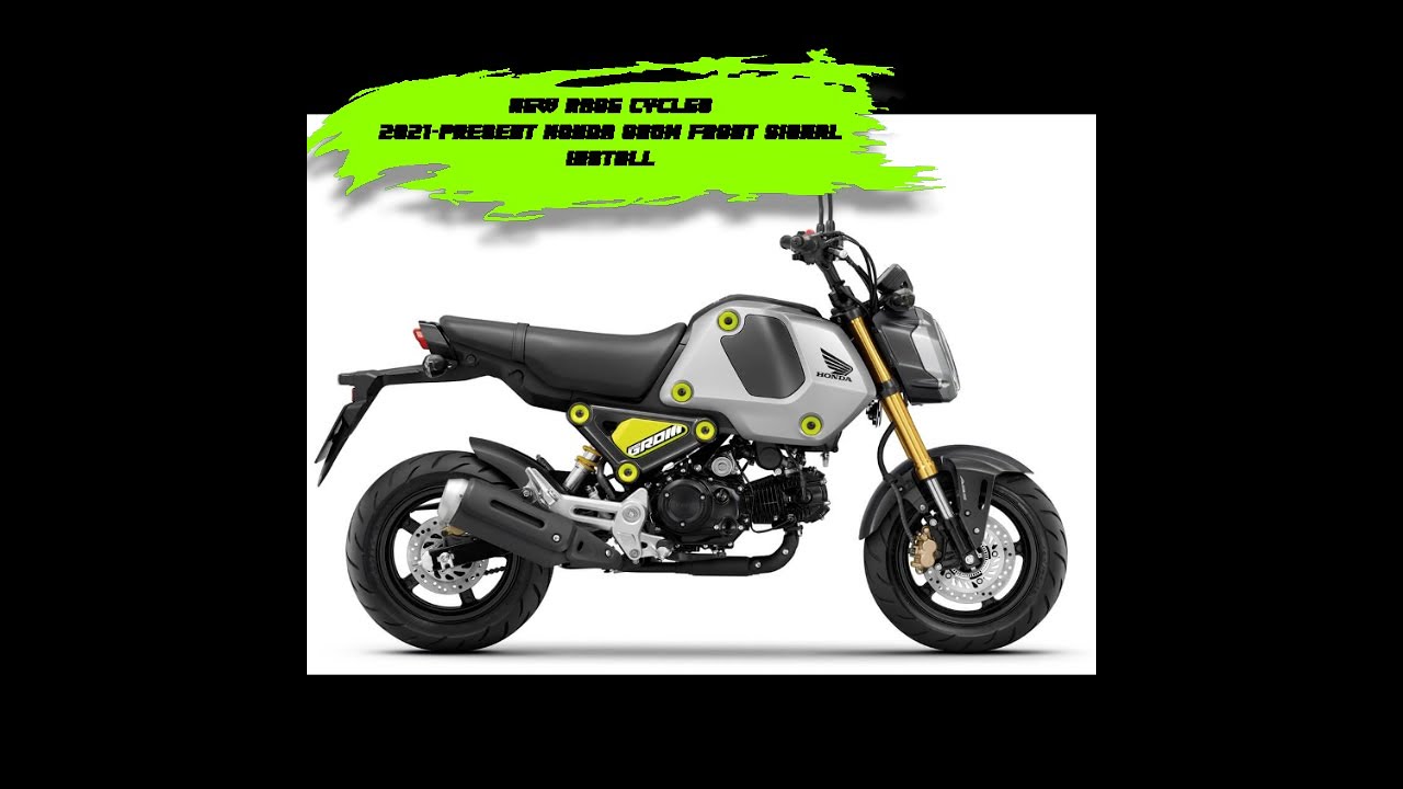 New Rage Cycles Honda Grom Front Signal Install - YouTube