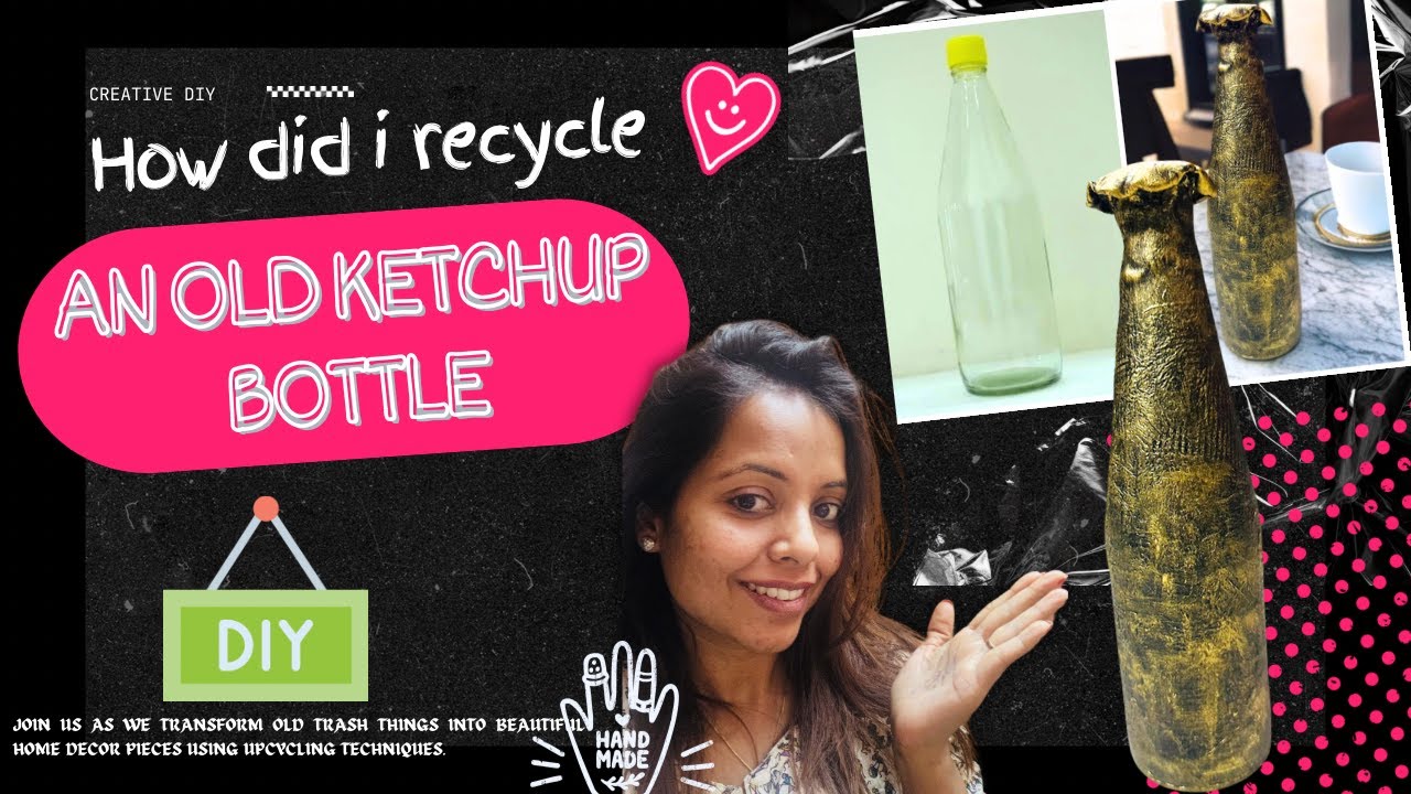 Transforming ketchup bottle into a Stunning Flower Vase😱 | Upcycling ...