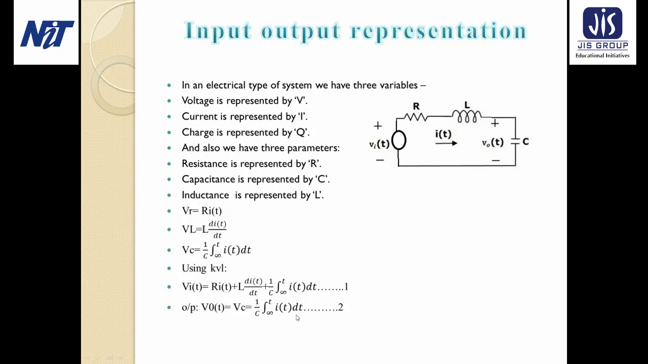 EE 503 Lecture 3-Mathematical Modeling of Electrical Systems - YouTube