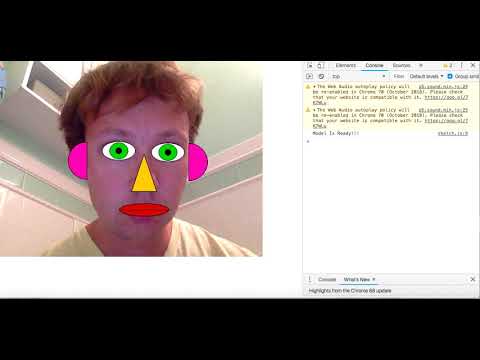 ml5 posenet face parts - YouTube