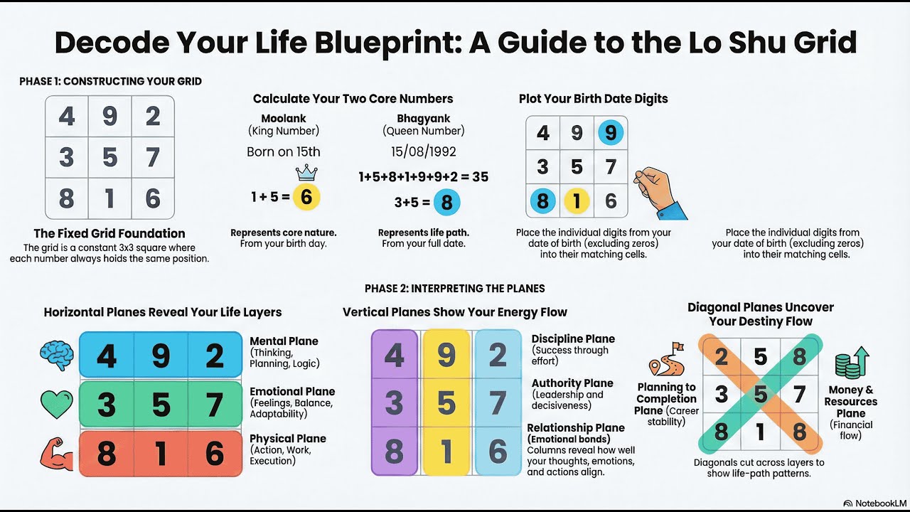 CHAPTER01 - Decode your life Blueprint:A Guide to the Lo Shu Grid - YouTube