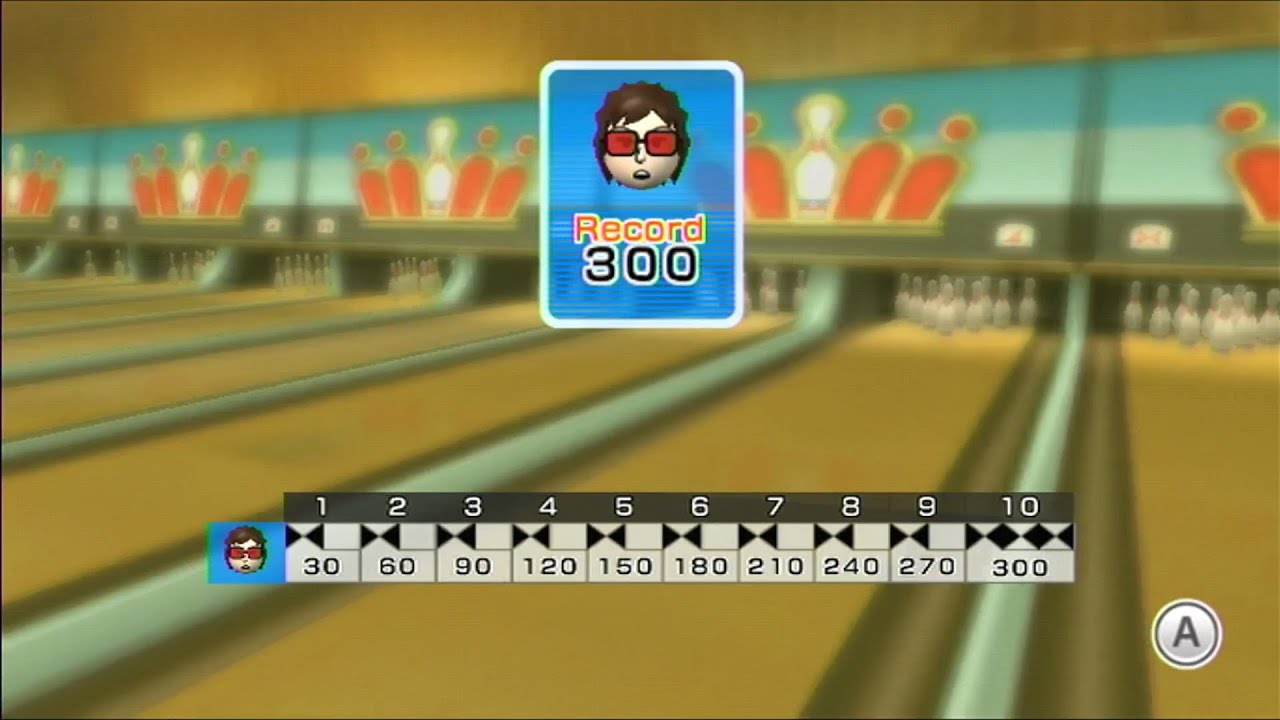 Wii Sports Resort -- Bowling Perfect Game!! - YouTube