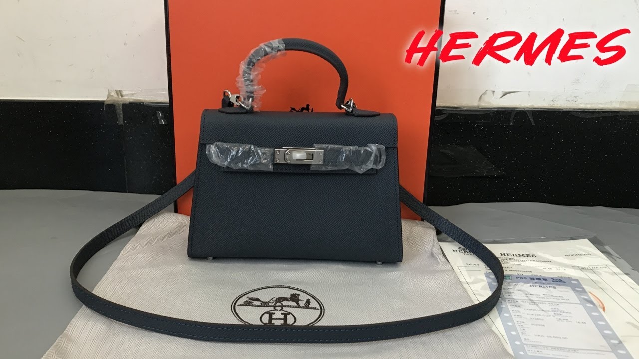 Hermes Epsom Mini Kelly Sellier 20 Deep Blue Review from Supkicks - YouTube