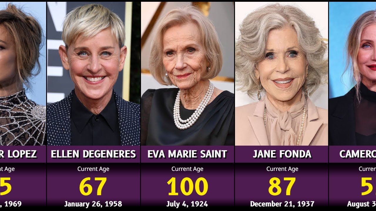 Age of Famous Hollywood Oldest Actresses in 2025 - YouTube