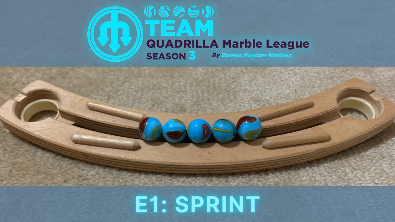 E1: Sprint | Team Quadrilla Marble League S3 - YouTube