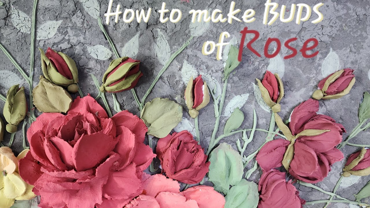 How to make different blooms of rose buds. Sculpture paste to make ...