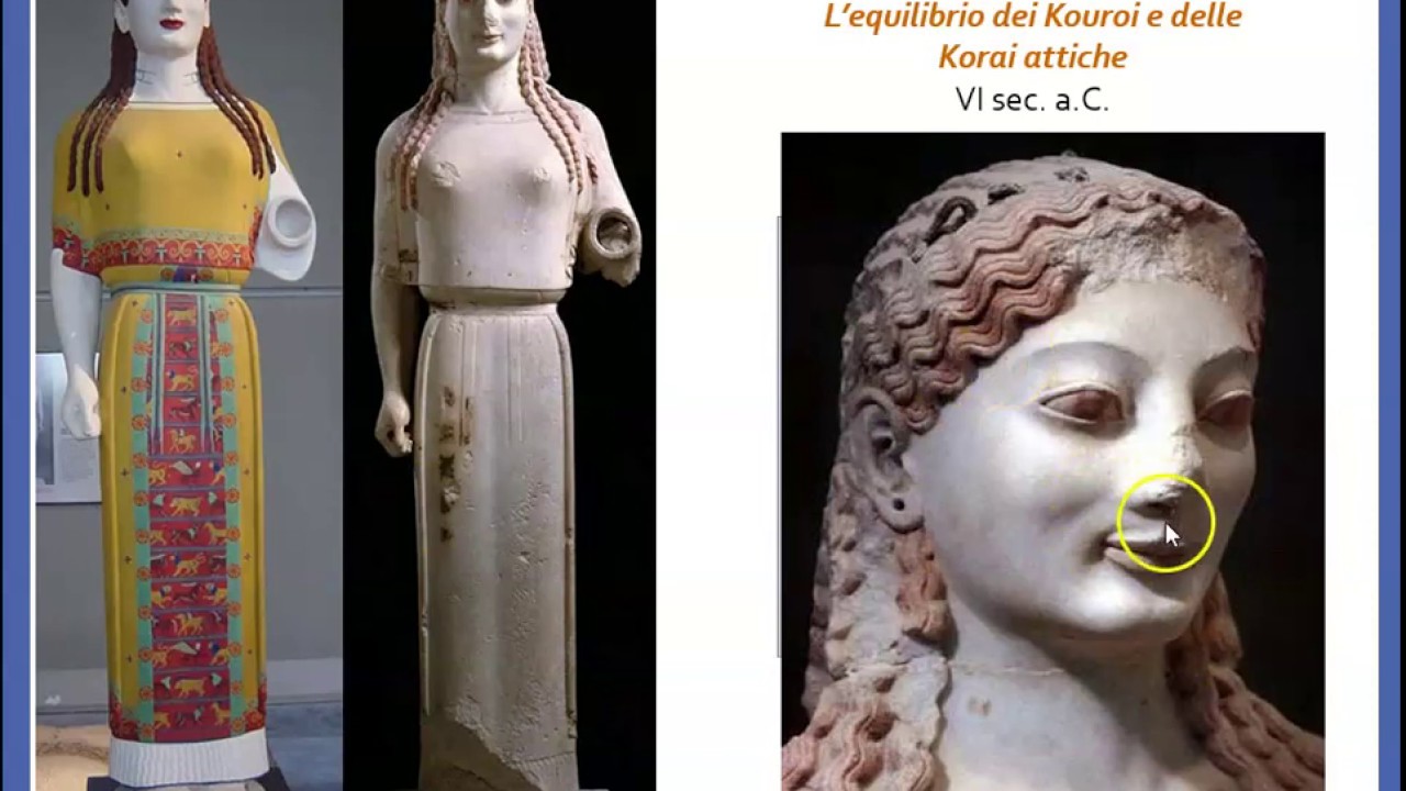 Kouroi e Korai - le tre correnti scultoree del periodo arcaico - YouTube