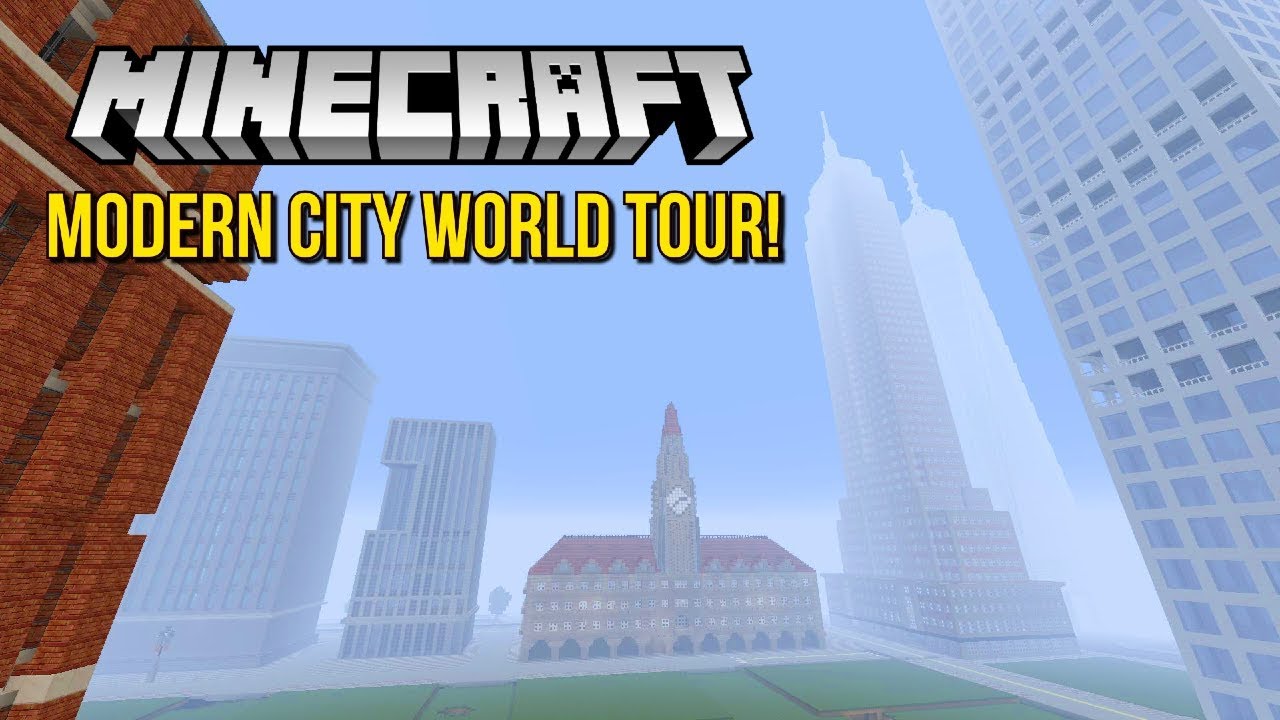Minecraft PS4 - Awesome Modern City Tour! - Metro City - YouTube