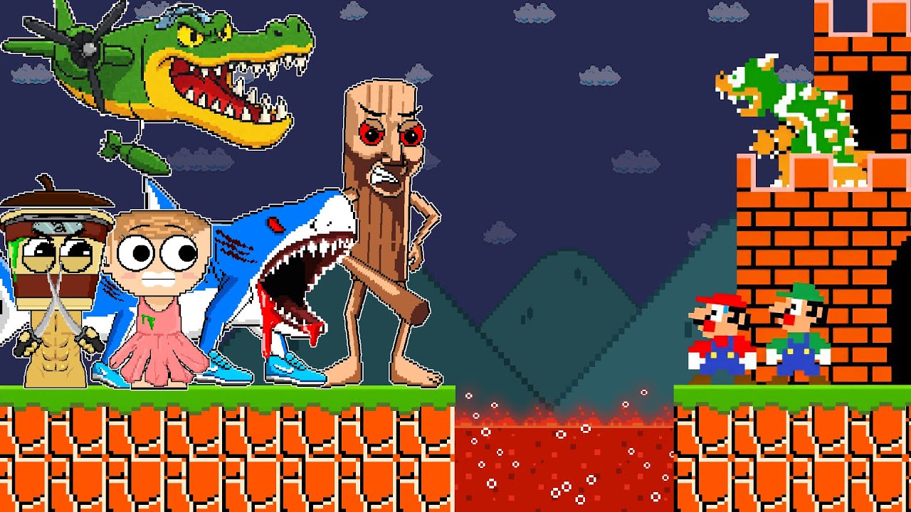 Super Mario Bros. but All Italian Brainrot Animals Vs Mario Vs Luigi Vs ...