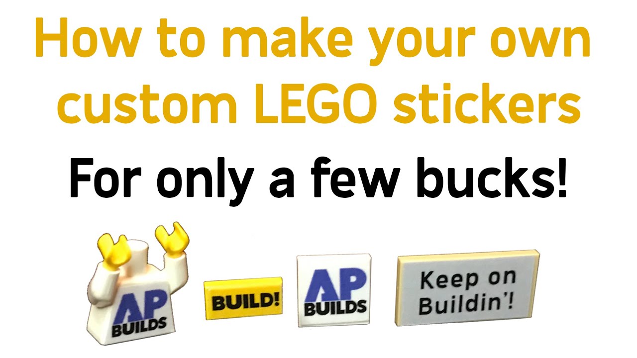 Episode 037: Make your own LEGO stickers (for under 5 bucks)! - YouTube