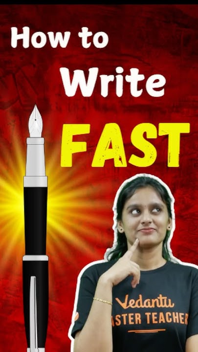 How to Write Fast in Exams? - YouTube