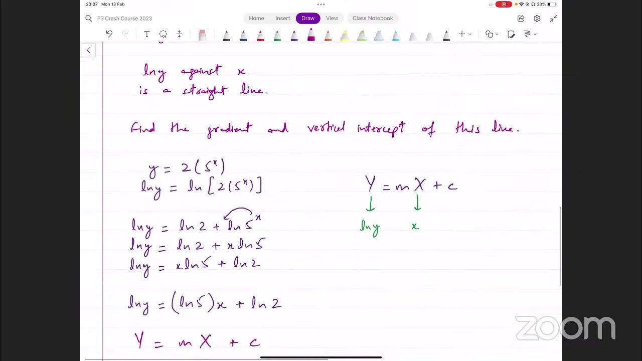 P3 Logs & Linear Law Part 4 | Linear Law | A-level Math 9709 | IGCSE/O-level Add Math - YouTube