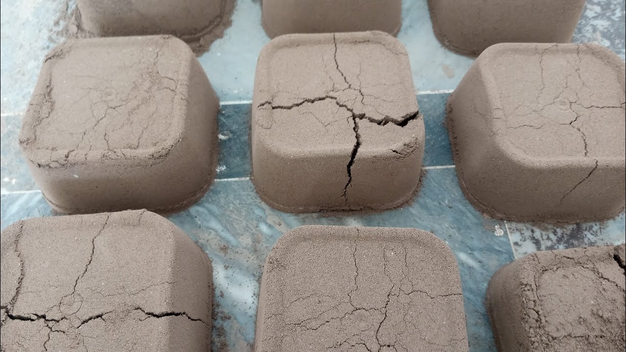 pure mud crumbling im foamy water || red mud super soft @sand-club-asmr ...