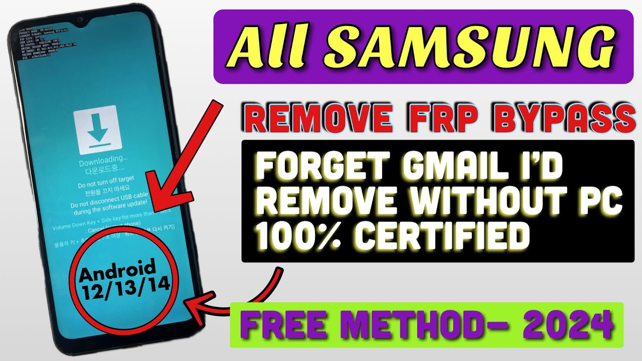 Samsung Frp Bypass 2024 Android 11 12 13 14 || New Tricks | No Code *#0 ...