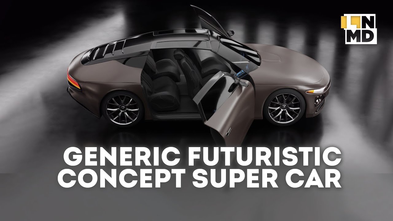 Generic Futuristic Concept Super Car / 3D model - YouTube