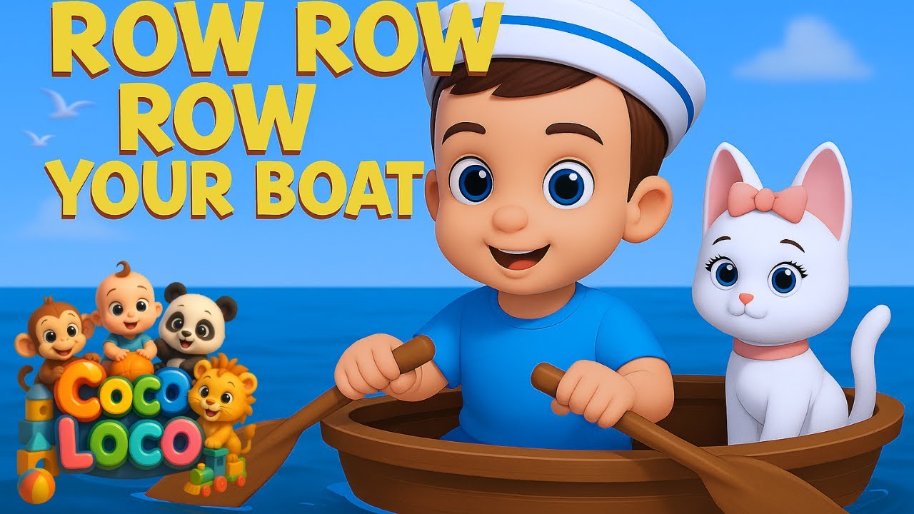 Row Row Row Your Boat | Fun Animal Adventure Rhymes for Kids | Coco ...