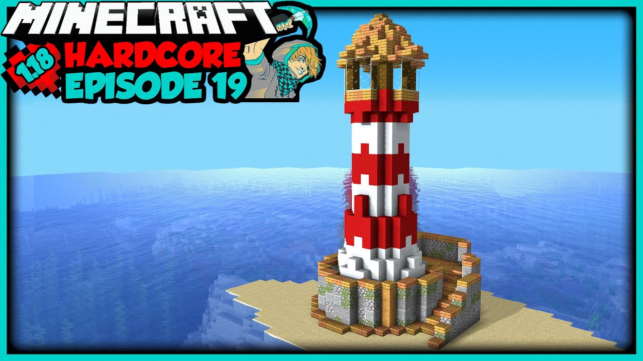 MEGA Enchanting Lighthouse | Let's Play Hardcore Minecraft Episode 19 ...