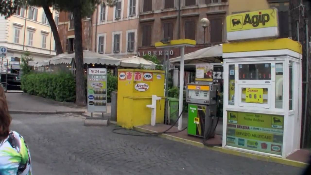Sidewalk Gas Station Rome Italy - YouTube