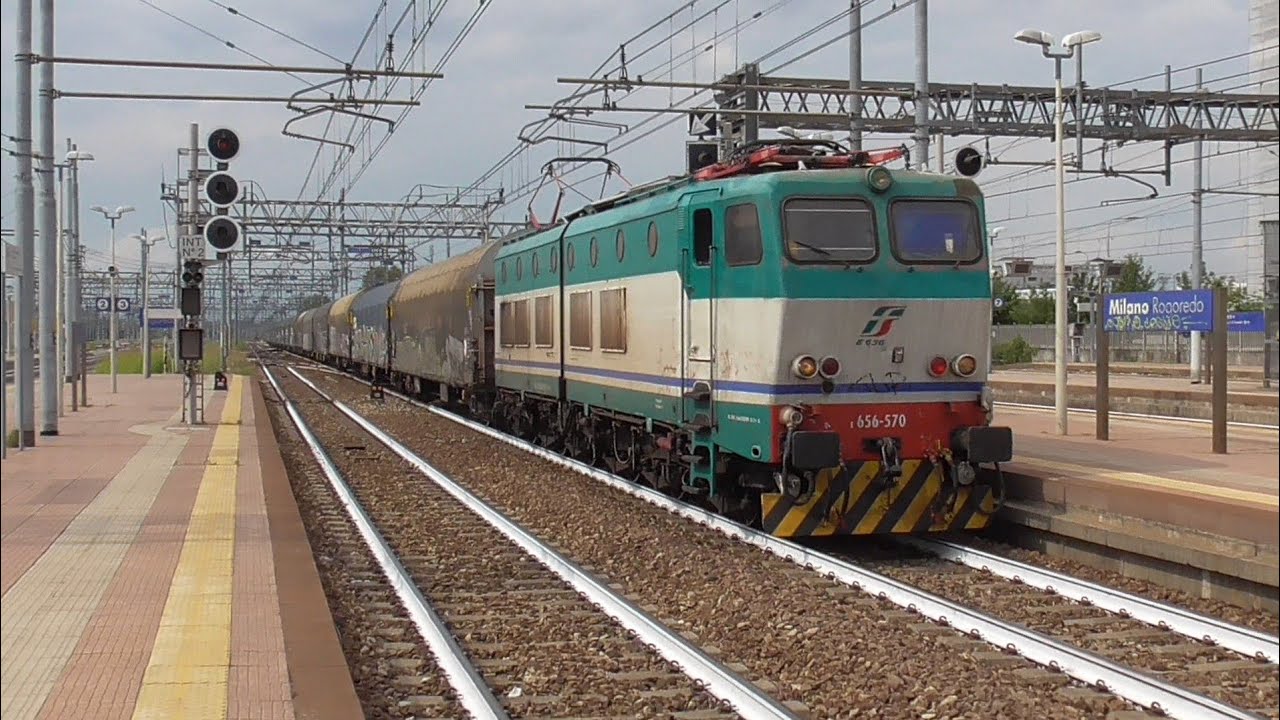 E656, Stadler Euro9000 e altri transiti estivi nel Nodo Milanese. - YouTube