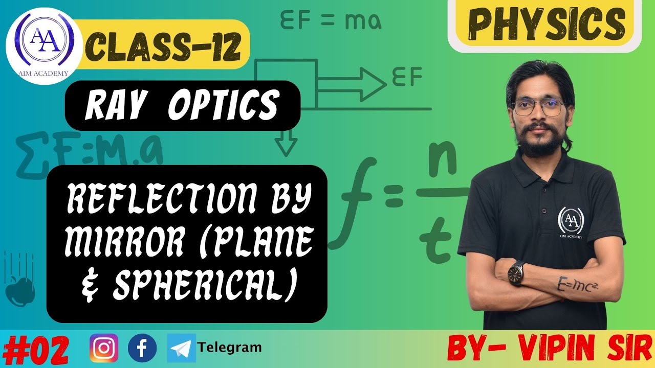 RAY OPTICS [02] | REFLECTION OF LIGHT (PLANE & SPHERICAL MIRROR ...