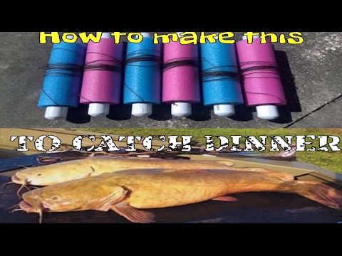 How to make jug lines for catfish - YouTube