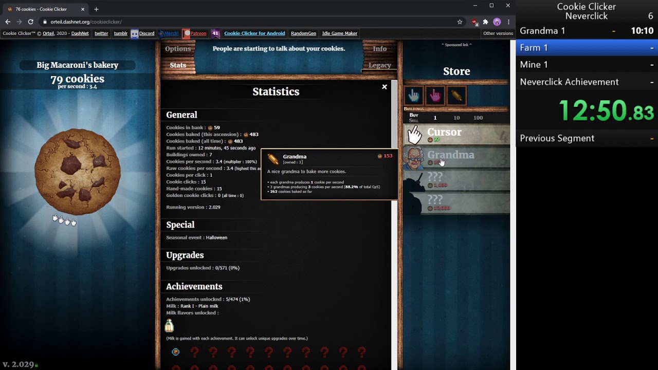 Cookie Clicker Neverclick NGC 43:05 - YouTube