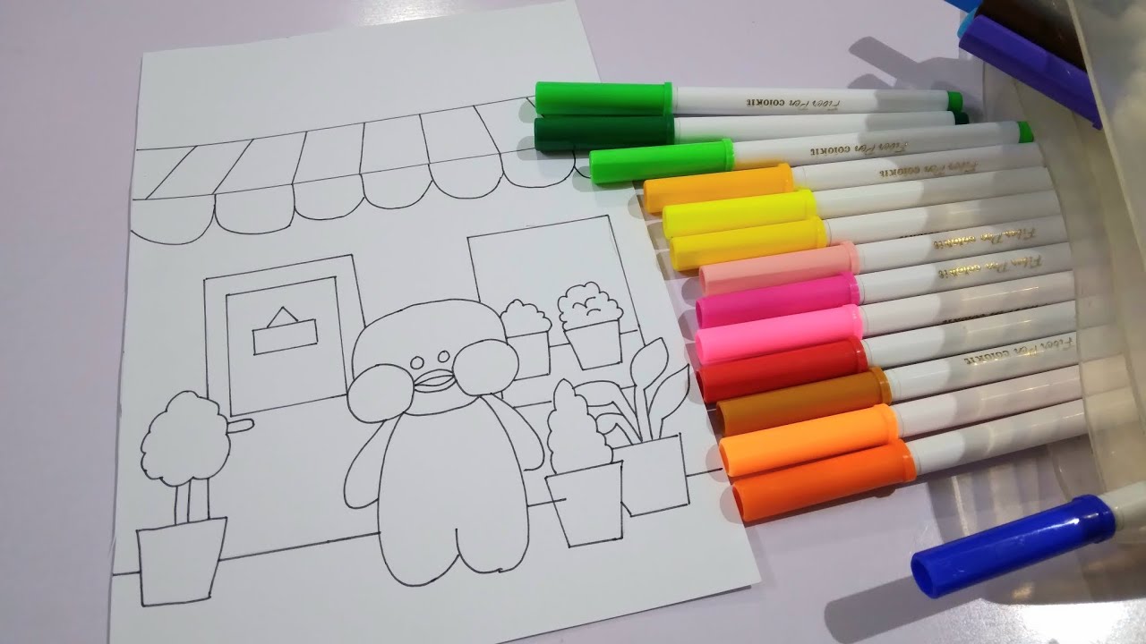 TÔ MÀU BÉ TÈO/ Coloring Paper Duck / Coloring - YouTube