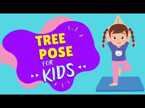 Yoga For Kids | Tree Pose | 2 Minutes | @kidsvirtualyoga