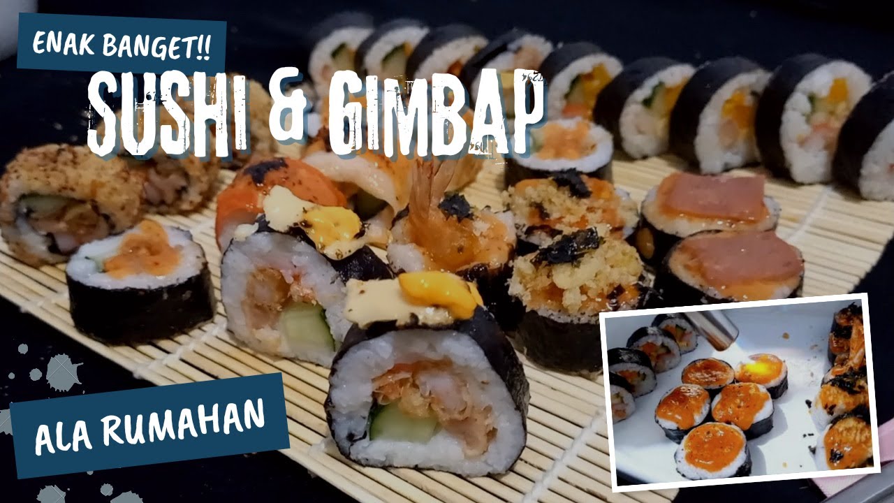 Bikin Sushi & Gimbap Sekaligus! | Perfect for Breakfast or Lunch Box - YouTube